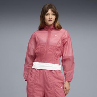 Puma Veste oversize tiss&eacute;e Dare To Femme, V&ecirc;tements, Rose, XL