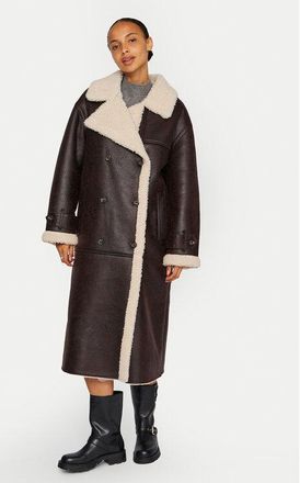 Vila Fellmantel Risi 14097991 Braun Relaxed Fit