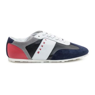 Marni Homme, Chaussures, Noir, Taille: 43 EU Low-top Leather Baskets