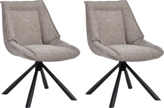 Duhome 2er Set Esszimmerstuhl Chenille Schminktischstuhl 180&deg; Drehbar Automatische R&uuml;ckstellfunktion Lounge Stuhl Modern f&uuml;r Wohnzimmer Schlafzimmer B&uuml;ro, Gr