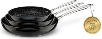Gam'hotel Gamhotel - Kochgeschirr 3 Pfannen 20/24/28 cm schwarz antihaftbeschichtet Greblon C2 Induktion