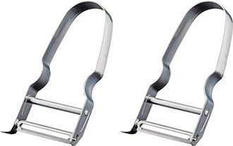 Westmark &Eacute;plucheur de L&eacute;gumes et dAsperges, &eacute;plucheur de forme U, Verdura, acier inoxydable, 60913360, Argent (Lot de 2)