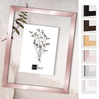 Bildershop-24 Doppelglas - Doppelverglasung Rahmen Doppelglasrahmen Bilderrahmen Monza Rosegold mit Acrylglas 21x29.7 cm DIN A4 wählbare Größen