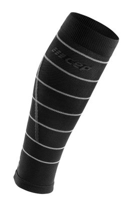 CEP Reflective Compression Calf Sleeves für Damen | Reflektierende Laufsocken in schwarz | Größe III