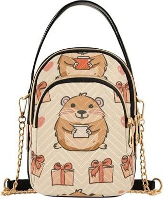 Mnsruu Sac à bandoulière pour femme, motif animal Capybara, sac à dos à bandoulière, petit sac à bandoulière avec sangle réglable