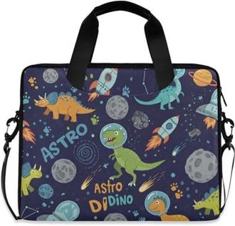 Alaza Sacoche pour ordinateur portable de 40,6 &agrave; 15,6 Motif chat galaxie Noir, Dinosaure I27429, Taille unique