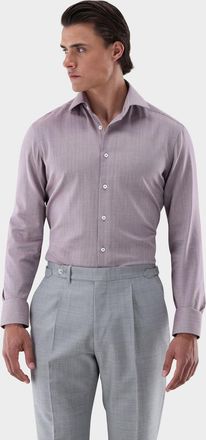 van Laack Hemd mit Fischgrat Muster Tailor Fit