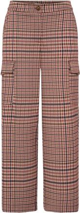Ichi Ichi - Pantalon large &agrave; grands carreaux - Femme - Pantalons - Multicolore - Taille: 36 FR