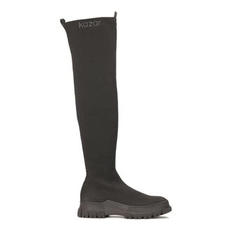 Kazar Flexible Overknee-Stiefel auf gerader Sohle - - Shoes - Damen - Schwarzk - 38 EU