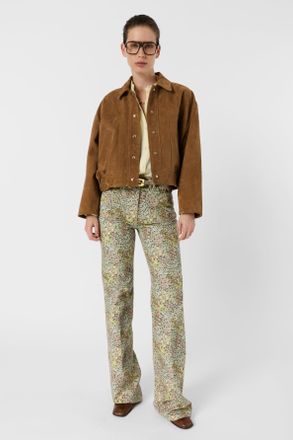 Gerard Darel Jean flare &agrave; fleurs - ANNA - Rose