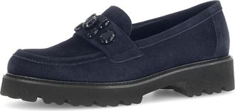 Gabor Damen Slipper, Frauen Slipper, Mokassins,Wellness,verspielt,Leder-Ware,chic,Trend-bewusst,praktisch,buero,Pazifik(Ra.schwarz,35.5 EU / 3 UK