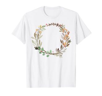 Trendy Apparel Trendy Watercolour Wreath T-Shirt