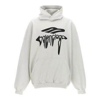Balenciaga 3B Liquefied Hoodie - - Sweatshirts & Hoodies - Damen - Wei&szlig; - S