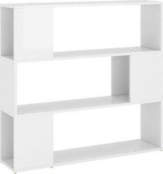 vidaXL Vidaxl - Bibliothèque/Séparateur de pièce Blanc brillant 100x24x94 cm