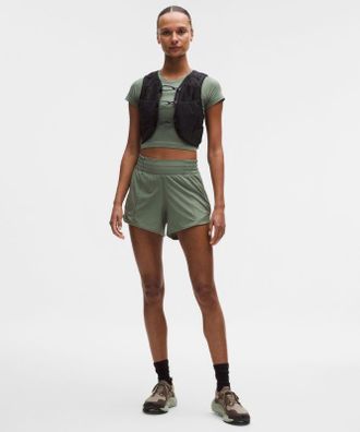 lululemon Short Hotty Hot doubl&eacute; taille haute pour Femmes - 10 cm - Pastel - Taille 4