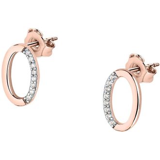 Cleor Boucles doreilles en argent 925/1000 et zircon