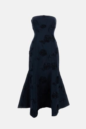Rotate Midikleid Mit 3d-blumen