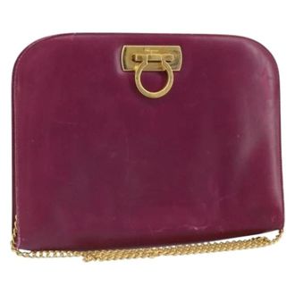 Ferragamo Sac bandouli&egrave;re en cuir Pre-owned - Femme - Pre-owned - Violet - Taille: ONE Size