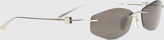 Balenciaga Lunettes de soleil D-Frame Nano rectangulaires en m&eacute;tal avec verres teint&eacute;s