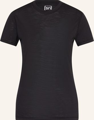 super.natural Funktionsw&auml;sche-Shirt sierra140 Mit Merinowolle schwarz