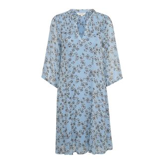 Part Two Faded Denim Scattered Flower Kleid - - Dresses - Damen - Mehrfarbig - L