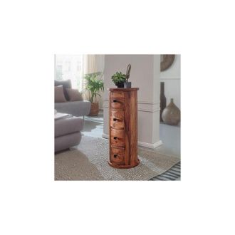 M&S Collection M&s - Range cd 4 tiroirs 35x35x85 cm en bois massif