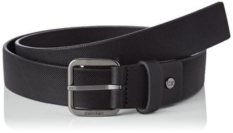 Calvin Klein Herren G&uuml;rtel Ck Concise PQ 3.0 cm Lederg&uuml;rtel, Schwarz (Ck Black), 85 cm