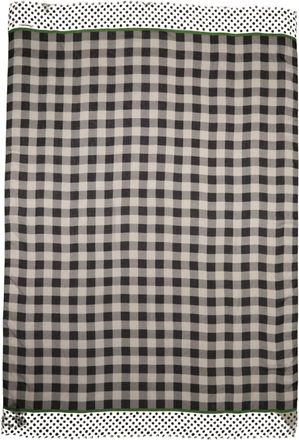 Dolce & Gabbana Modal Check with Cashmere Scarf - Black