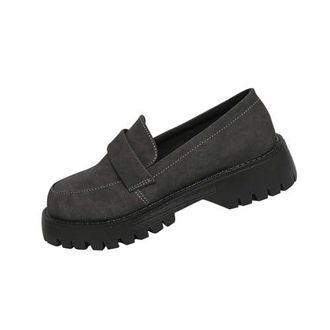 Generic Mocassins &agrave; enfiler &agrave; talon &eacute;pais pour femme - &Eacute;l&eacute;gants et classiques - Bout rond - Antid&eacute;rapants - Confortables - Chaussures de marche, travail, bure