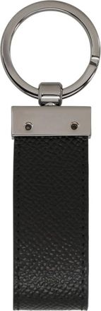 Dolce & Gabbana unisex, Accessoires, Noir, Taille: ONE Size Porte-cl&eacute;s en cuir textur&eacute;