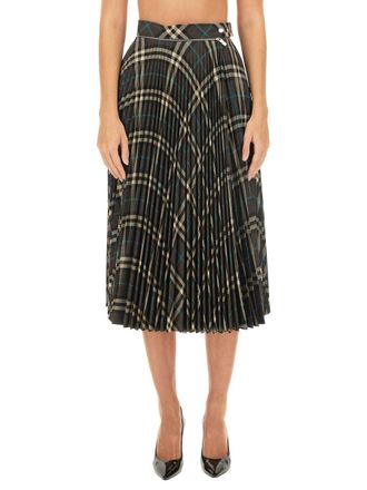 Burberry Wool Blend Tailored Skirt - Multicolor
