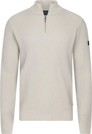 Cavallaro Pull &agrave; demi-zip Tomuro - Homme - Pulls - Beige - Taille: XL