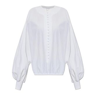 Balmain Femme, Blouses et Chemises, Blanc, Taille: 42 FR Haut &agrave; manches longues