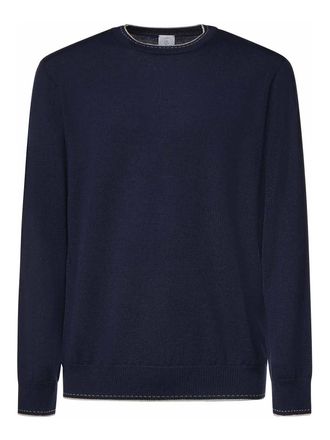 Eleventy Rundhalspullover - Blau