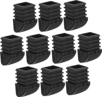 Valiclud 10 Stück Stuhlbein Schoner aus Robustem Möbel Fußkappen Bodenschutz Eckig für Campingtisch Klapptisch Stuhlbeine Möbelzubehör Kratzfest und Einfach zu