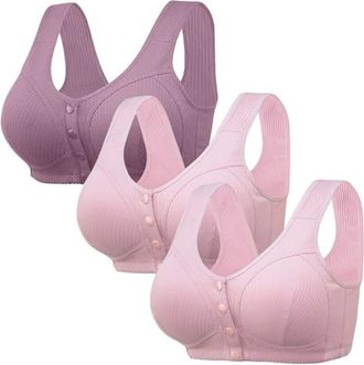 Generic Soutien de lingerie pour femme, bretelles r&eacute;glables, soutien-gorge enti&egrave;rement couvrant, soutien-gorge confortable sans armatures, lilas, 44