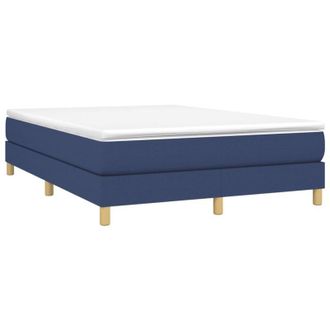 vidaXL Cadre de lit sans matelas bleu 140x190 cm tissu Vidaxl