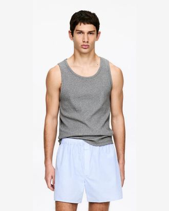 Arket Geripptes Tanktop 2er-Pack -Grau