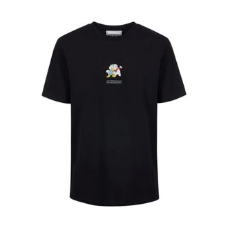 Iceberg Homme, Tops, Noir, Taille: 2XL T-shirt noir en coton avec imprimé