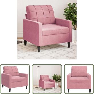vidaXL vidaXL Sessel mit Armlehnen - Sessel Rosa 60 cm Samt