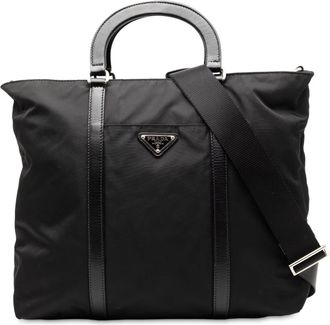 Prada Hobo Bags - Tessuto Satchel - Gr. unisize - in Schwarz - f&uuml;r Damen