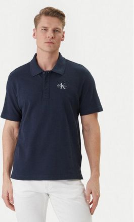 Calvin Klein Jeans Poloshirt Easy Monologo LV04RF209G Dunkelblau Regular Fit