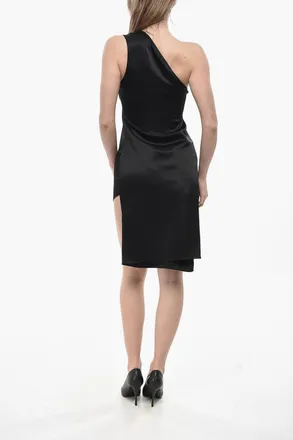 Courr&egrave;ges One-Shoulder-Kleid INFINITY aus Satin Courreges