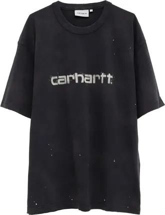 Carhartt Work in Progress Logo-print Paint-splatter T-shirt