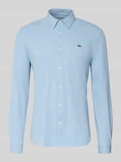 Lacoste Slim Fit Freizeithemd aus reiner Baumwolle