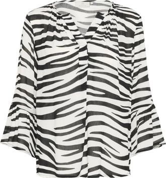 Kaffe Femme, Blouses et Chemises, Multicolore, Taille: 48 FR Amber Printed Blouse