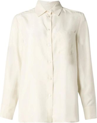 Max Mara Femme, Blouses et Chemises, Blanc, Taille: 42 FR Pamir Chemise en Soie