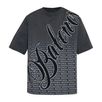 Balenciaga Monogramm T-Shirt - - Tops - Herren - Grau - 2XL
