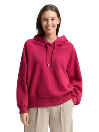 Tom Tailor Damen 1049027 Sweatshirt Aus Fleece, 38999 - Dark Pink, XL EU