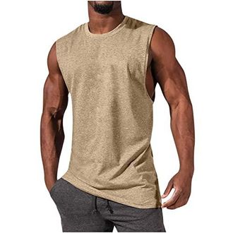 Generic Haut de sport uni sans manches pour homme - Classique - L&eacute;ger - Polyvalent, intelligent, confortable, respirant - Pour entra&icirc;nement musculaire - Pour 